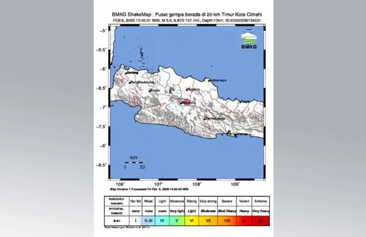 Gempa Guncang Cimahi Hari ini, Ternyata dari Sesar Lembang Segmen Batu ...